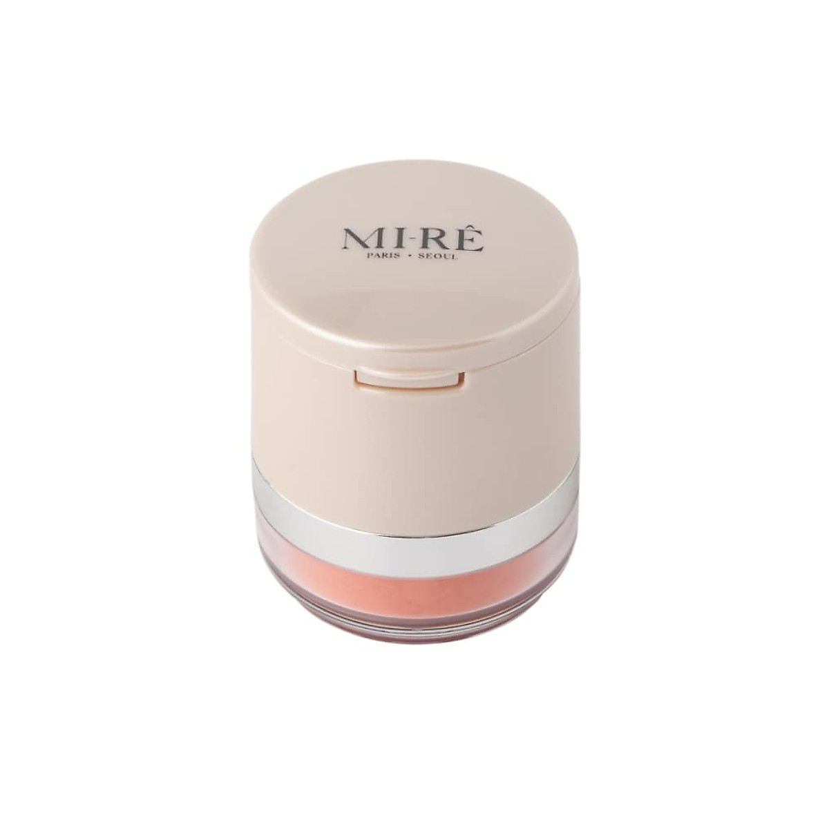 [MI-RÊ] Dual Blush-Lit | Coral Pink Loose Powder Blusher + White Pearl Highlighter 2 in 1 with Applicator