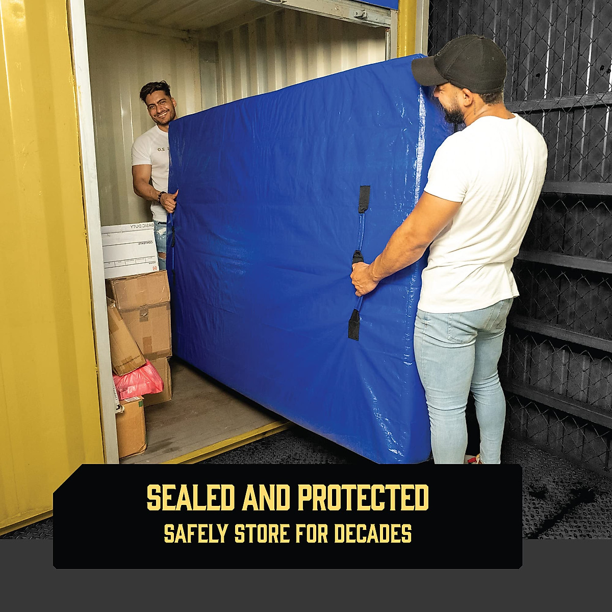 Mattress Bags for Moving with 8 Handles - Queen Size - Extra-Thick Mattress Bag for Moving - Reusable Mattress Storage Bag - Mattress Cover for Moving with Zipper, Moving Mattress Bag Protector