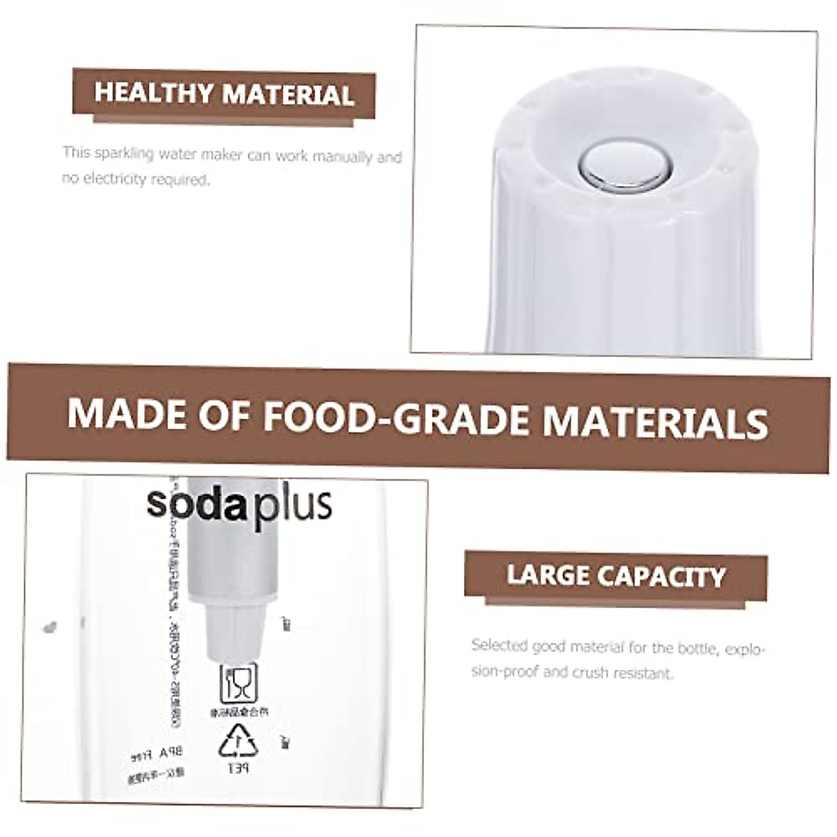 1pc sparkling water machine household tools carbonating beverages maker carbonated water maker DIY tools carbonator machine soda white bubble machine soft drink food grade bpa