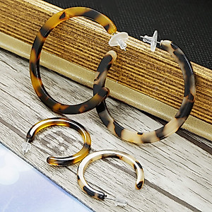 LOYALLOOK Acrylic Earrings Resin Earrings For Women Boho Earrings Fashion Earrings Statement Earrings Drop Earrings Dangle Earrings style 1