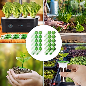 120pcs Plant Grow Stickers Compatible with AeroGarden Seed Pod, Grow Baskets Labels Hydroponic Plant Label for Seedlings Garden Pods for Labeling Plants and Recording Plant Growth (Round, Flower)