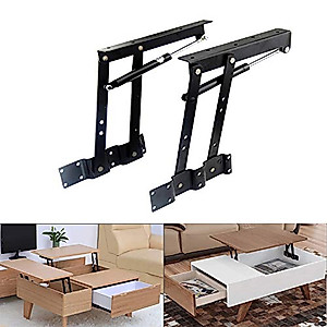 Sauton 1pair Folding Lift up Top Table Mechanism Hardware Fitting Hinge, Gas Hydraulic