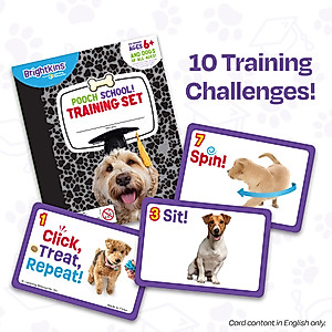 Brightkins Pooch School Training Set - 15 Piece Set Training Games for Dogs, Games and Toys for Dogs