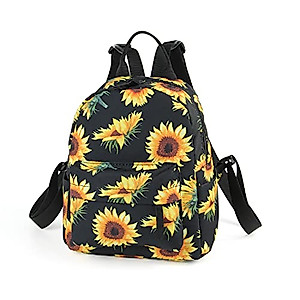 Oweisong Womens Mini Backpack Purse School Backpack for Girls Small Travel Black Backpack Casual Waterproof Shoulder Bag