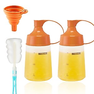 TOCKONIMN Condiment Squeeze Squirt Bottles for Sauces Plastic - (4pcs, 6oz) Ketchup Bottles with Top for Paint Cooking Liquids Sauce Dispenser Kitchen Food Bbq Pancake Drizzle Mustard Icing Clear