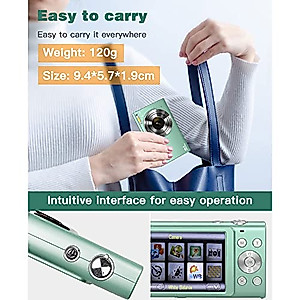 Digital Cameras for Photography Digital Camera Autofocus, 2.7K 48MP Teenager Camera with 2.8" Large Screen, 16X Zoom and 32GB Card, Compact Camera Take Macro Photos, Stylish Portable Camera for Teens