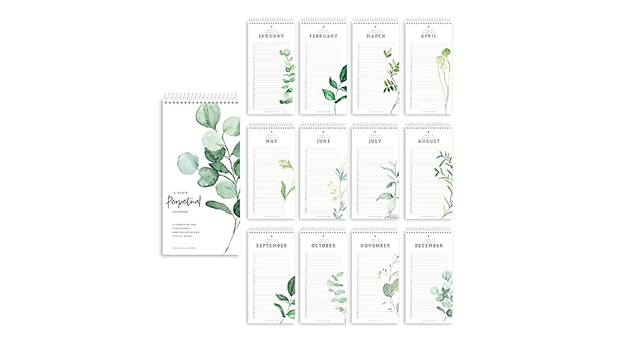 Bliss Collections Perpetual Calendar - Stylish Wall Organizer for ...