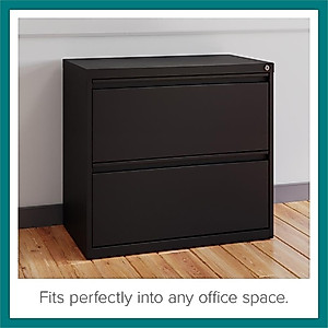 Hirsh 30 inch Wide 2 Drawer Lateral 101 File Cabinet in Black, Fully Assembled