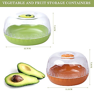 YSYONM Vegetable and Fruit Storage Containers for Refrigerator Avocado Saver and Onion Holder Food Storage Keeper Reusable with Lids 2 Pack