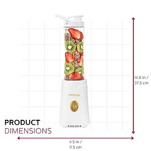 Holstein Housewares Personal Blender - Creamily Smooth Shakes and Smoothies, BPA-Free 20oz To-Go Cups, Golden Elegance Design, 250W