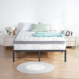 Olee Sleep,Memory Foam 12 inch Hybrid Euro Box Top Pocket Spring Mattress (King)