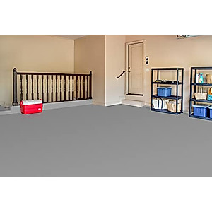 KILZ 1-Part Epoxy Acrylic Concrete and Garage Floor Paint, Interior/Exterior, Satin, Silver Gray, 1 Gallon