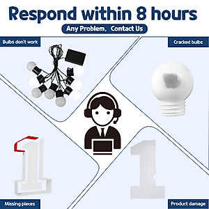 imprsv 4FT Marquee Light Up Numbers, Marquee Numbers 5, Cool White Light Up Numbers for Party, Big Numbers for 5th 15th 25th 50th Birthday Party Decorations, Anniversary Decor