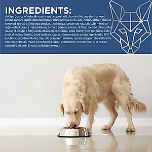 PURELUXE Grain and Gluten Free Dog Food, Stellar Elite Nutrition, Chicken, Trout, and Eggs, for Adult and Senior Dogs, Made in The USA, 4lbs