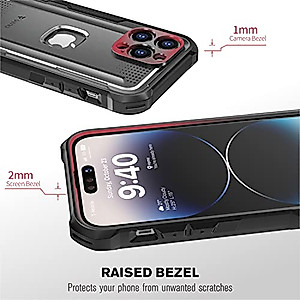 Vena vArmor Rugged Case Compatible with Apple iPhone 14 Pro Max (6.7"-inch), (MagSafe Compatible, Military Grade Drop Protection) Heavy Duty Holster Belt Clip Cover with Kickstand