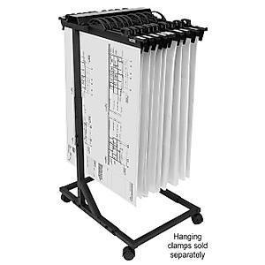 Arnos Hang-A-Plan, Mobile Blueprint Storage Rack, Height Adjustable