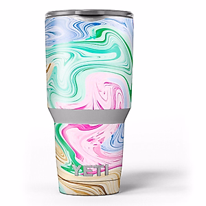 Design Skinz Mixed ColorOil - Skin Decal Vinyl Wrap Kit Compatible with The Yeti Rambler Cooler Tumbler Cups