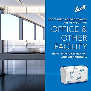 Scott® Pro™ Scottfold™ Multifold Paper Towels (01980), with Absorbency Pockets™, 9.4" x 12.4" sheets, White, (175 Sheets/Pack, 25 Packs/Case, 4,375 Sheets/Case)
