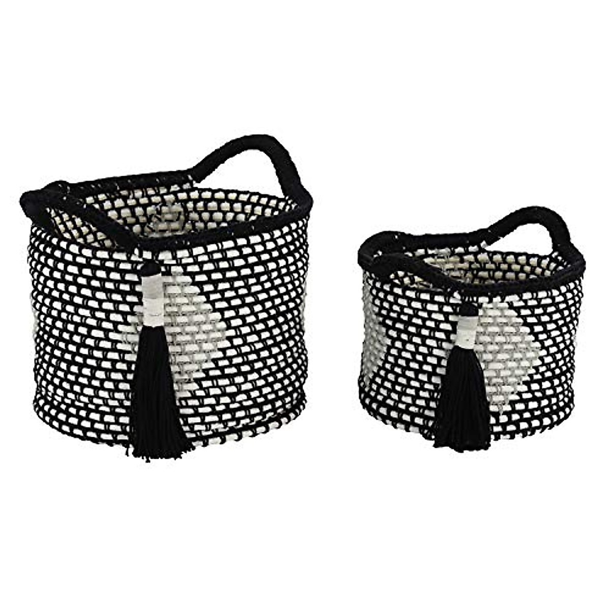 Deco 79 Storage Basket, S/2 11", 9" H, Black