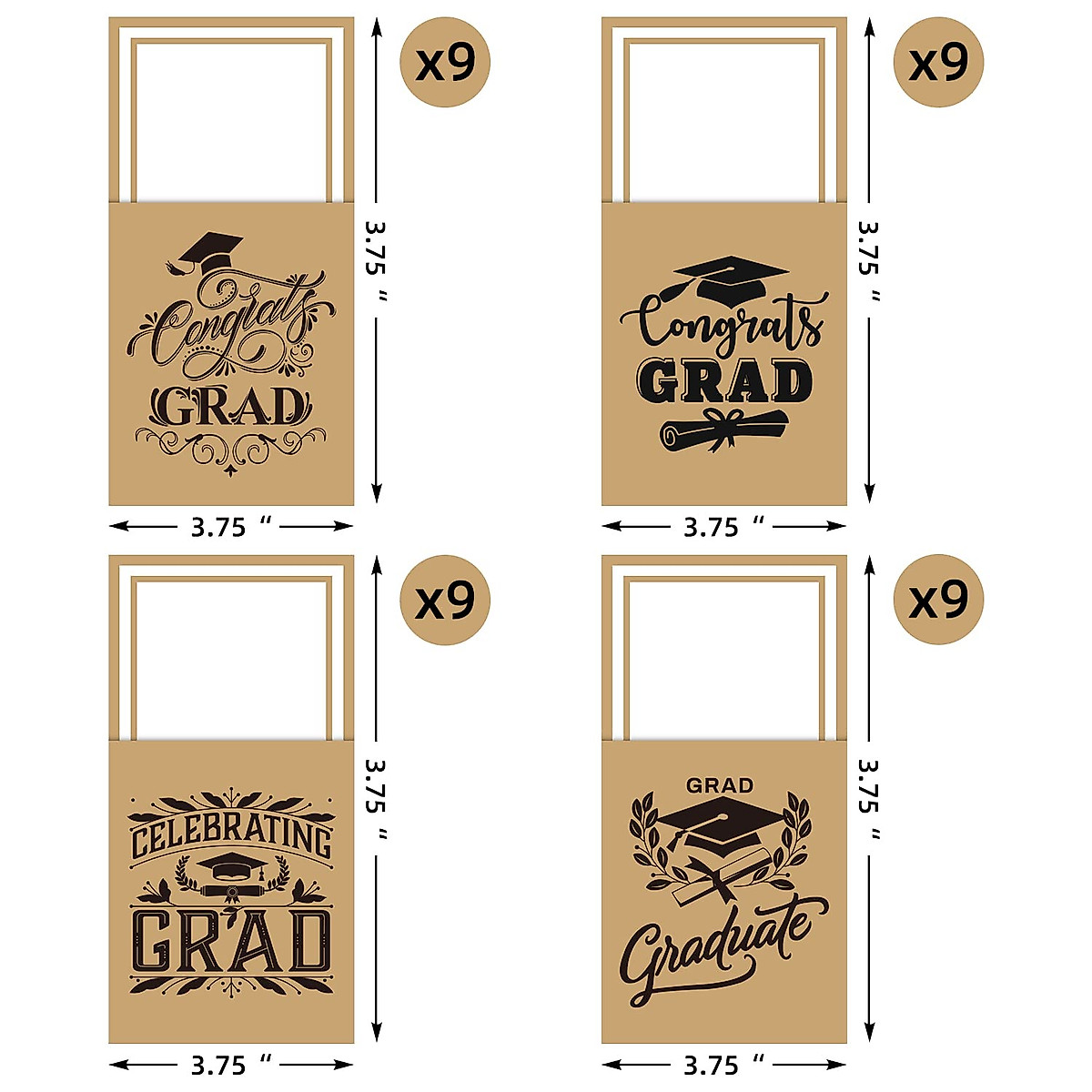 Quera 2023 Graduation Silverware Bags Utensil Cutlery Holders Utensil Holder Pockets Class of 2023 Graduation Party Supplies for College, Senior, School Congrats Grad Centerpiece Table Decor 36Pack