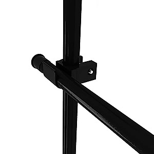 Industrial Pipe Clothing Rack, Black Clothes Rail with Loft Design 2 Tier Heavy Duty Free Standing Closet System Garment Racks Sturdy Floor to Ceiling Organizer for Store and Home Hanging Clothes