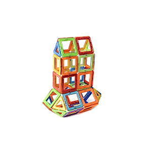 JDBF Magnetic Building Tiles Set for Kids | 30 Pieces Colorful, Durable, & Safe Construction Blocks | STEM Educational Toys for Creative Learning | Perfect for 3+ Years