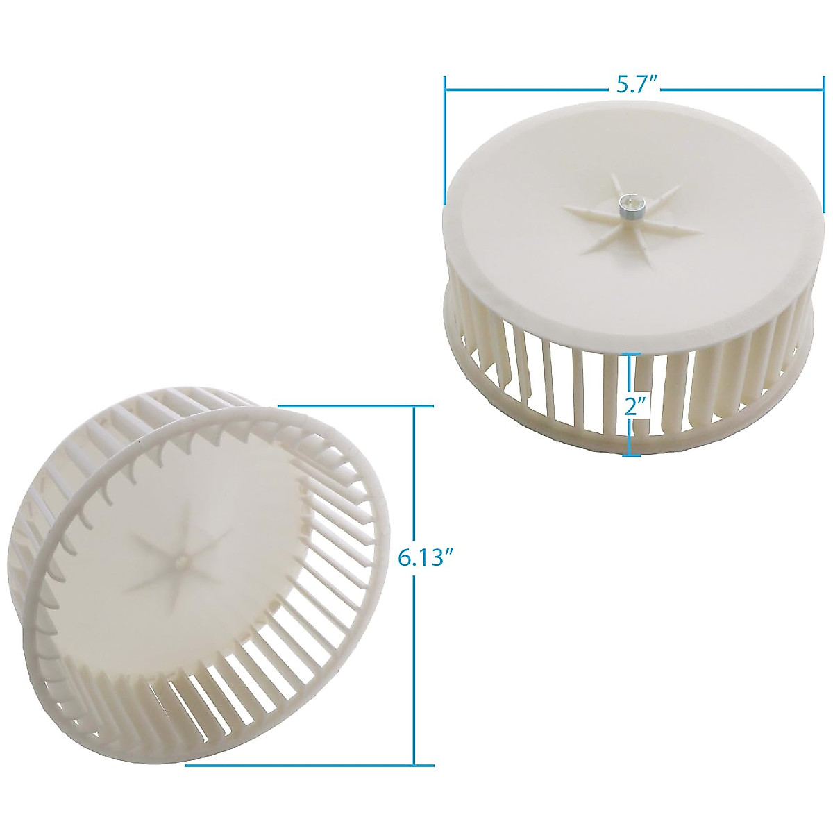 KITCHEN BASICS 101 2024 Upgraded 5901A000 Fan Blower Wheel Assembly Made in The USA, OEM, Compatible with Broan Nutone Fan Blower Wheel -2 Year Warranty (Pack of 1)