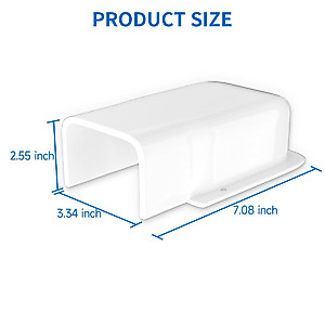 TAKTOPEAK 3" W Wall Cover, Decorative PVC Line Set Cover Kit Parts Accessories for Ductless Mini Split Air Conditioners, Central AC and Heat Pumps