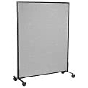 Global Industrial 48-1/4"W x 63" H Mobile Office Partition Panel, Gray