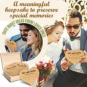 STOFINITY Advice and Wishes for The Mr and Mrs - Wedding Advice Cards for Bridal Shower Games, Advice for The Groom and Bride Box, Wishes for Bride Wedding Shower Decoration, Date Night Wish Card