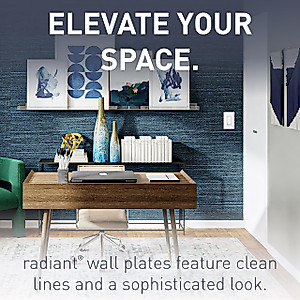 Legrand radiant RWP263WCC6 Screwless Wall Plates, 3 Gang, Three Decorator Rocker GFCI Cover, White (1 Count)