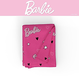 Franco Collectibles Barbie Super Soft Micro Raschel Throw, Barbiecore, 50 in x 70 in, (Officially Licensed Product)