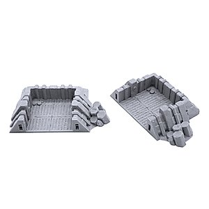 Planetary Outpost Trenches by Makers Anvil - Compatible with Dungeons and Dragons (DND), 28mm Miniature Wargaming, Tabletop RPGs, Wargame Scenery