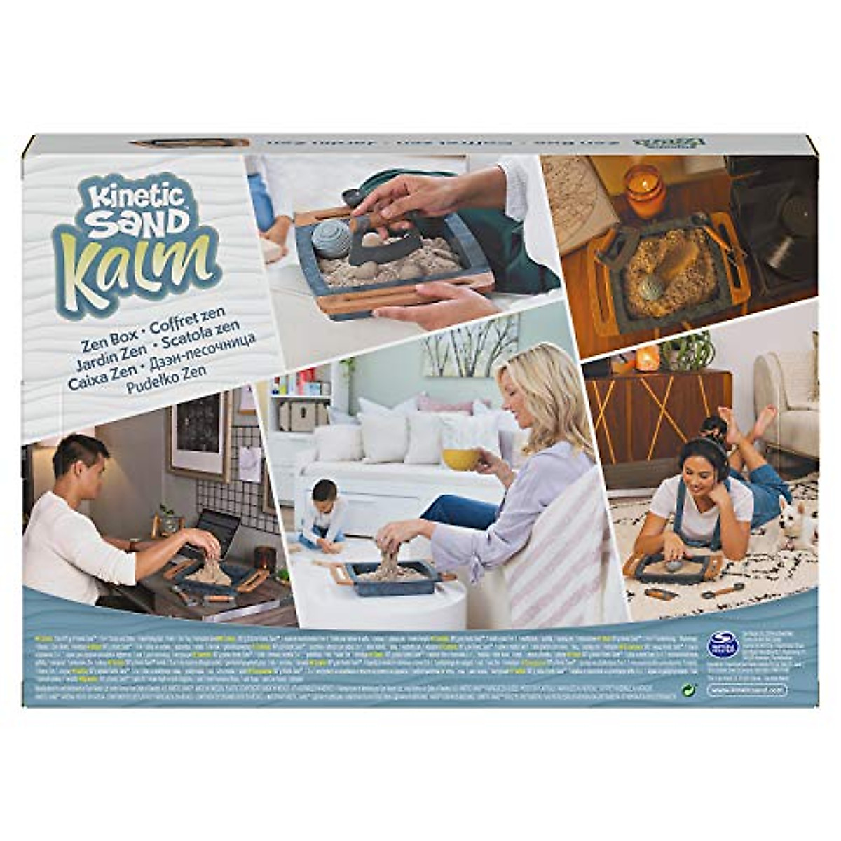 Kinetic Sand Kalm, Zen Garden Box Fidget Toy with All-Natural Kinetic Sand and 3 Tools for Relaxing Play, Sensory Toys, Sand Toys for Adults and Kids