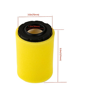 NIEHYICY 796031 Air Filter Replace for B & S 992376 590825 591334 594201 OEM Air Cleaner Cartridge with 797704 Pre Filter Fits Lawn Mower Air Cleaner Element