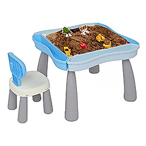 Kids Activity Table Set, Multi Activity Table Set with Storage Area, 300PCS Building Blocks