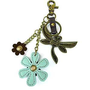 Chala Small Crossbody Phone Purse | SOFT Vegan Leather SWING Bag in Navy Blue Color (Dragonfly with Teal Flower)