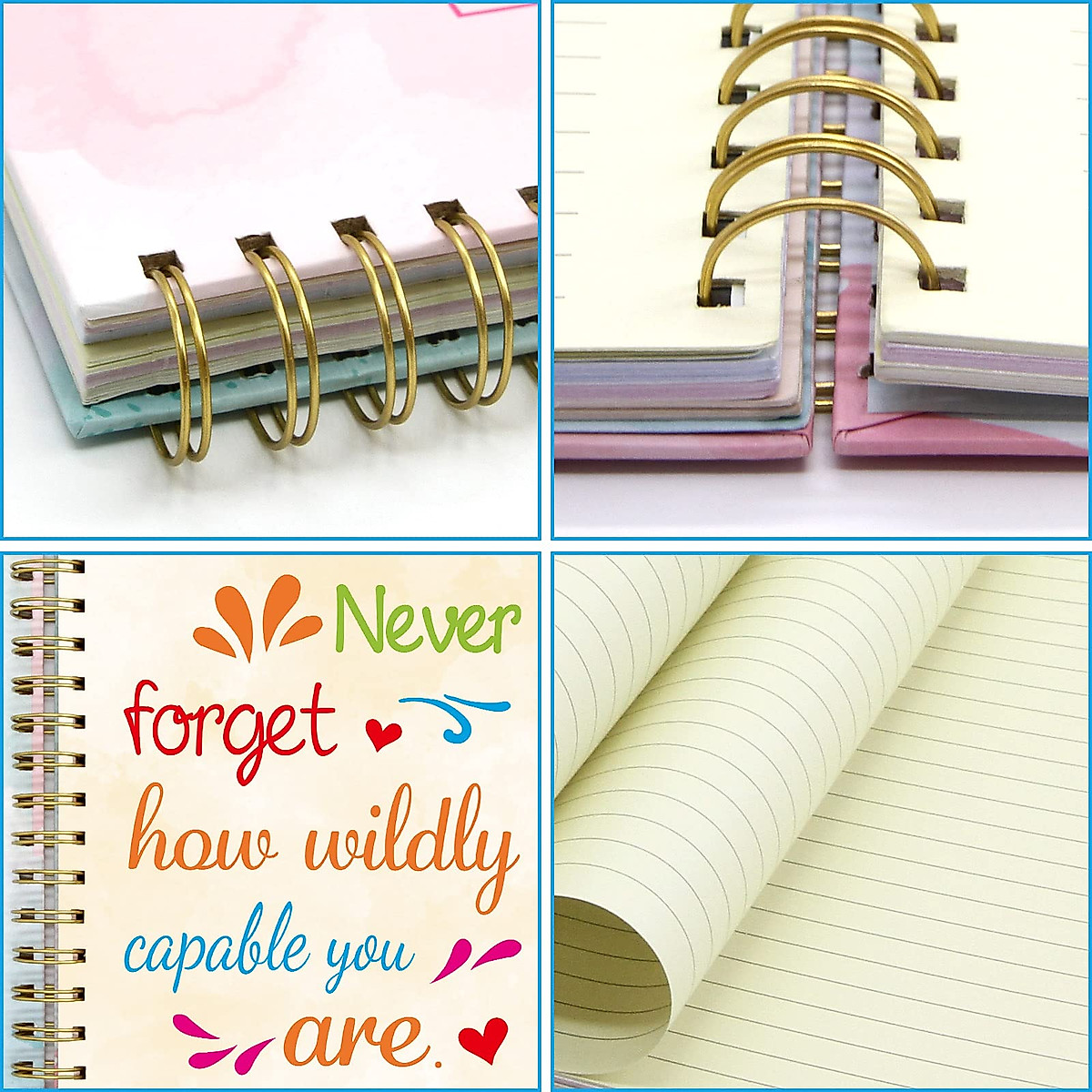 ceiba tree Divider Notebook with Tabs Spiral Notebook Watercolor Design Lined Journal Hardcover Notebook for Home Office School Classroom