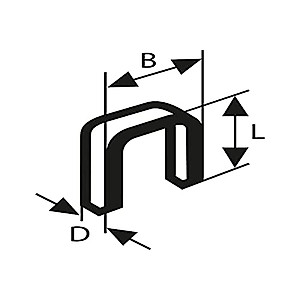 Bosch Professional 1609200374 Staples Resin Coated 60x108x23, 60 x 108 x 23 mm