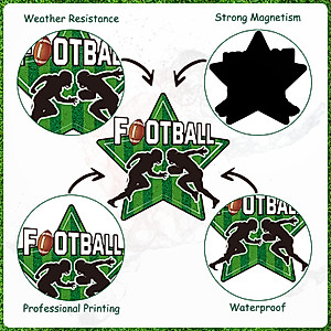 12 Pieces Football Refrigerator Magnets Stickers Football Magnetic Stickers Football Car Magnets Bumper Sticker Football Party Decorations for Kitchen Locker Office Fridge Magnet Cover (Classic Style)