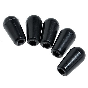 Musiclily Basic Metric M4 Guitar 3 Way Toggle Switch Tips LP Switch Caps Switch Knobs for Import China Japan Epiphone Les Paul Pickup Selector, Black (Set of 5)