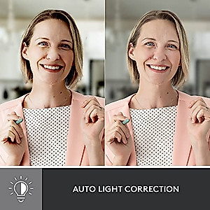 Logitech Brio 500 Full HD Webcam with Auto Light Correction,Show Mode, Dual Noise Reduction Mics, Webcam Privacy Cover, Works with Microsoft Teams, Google Meet, Zoom, USB-C Cable - Off White