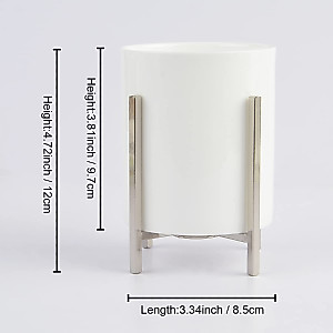 MONOSUGO Farmhouse Flatware Holder for Dinner Table, Countertop Silverware Organizer, Decorative Cutlery Utensil Caddy for Kitchen or Parties, Spoon Fork Knife Organizer, Cup with Silver Trim, 1 Pcs