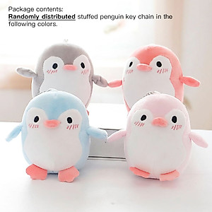 ZODIFEVI 1 Pcs Lovely Penguin Animal Stuffed Doll Plush Toy Keychain Key Holder Bag Pendant Party Favor Gifts Toys For Boys Girls Kids Random Color