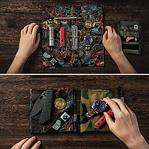 TACTICAL_GEEK PCB5 Minimalist Fashion Handkerchief, EDC Gadgets Display Handkerchief, Spill-Resistant Handkerchief, Portable Multiple Surfaces Handkerchief