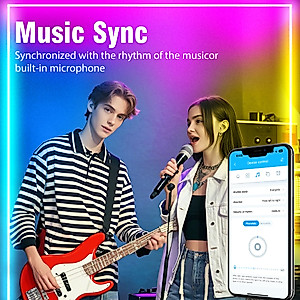 VOLIVO 100ft RGB Led Strip Lights, Color Changing Led Light Strips Kit with 24 Keys IR Remote Control, Music Sync Lighting for Bedroom, Room, Home