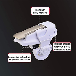 Leprato Mobile Controller, Mobile Game Trigger Battle Royale Sensitive Shoot and Aim, Cellphone Gaming Joystick Compatible with Android iOS Phones Gifts for Men Women Game Lovers