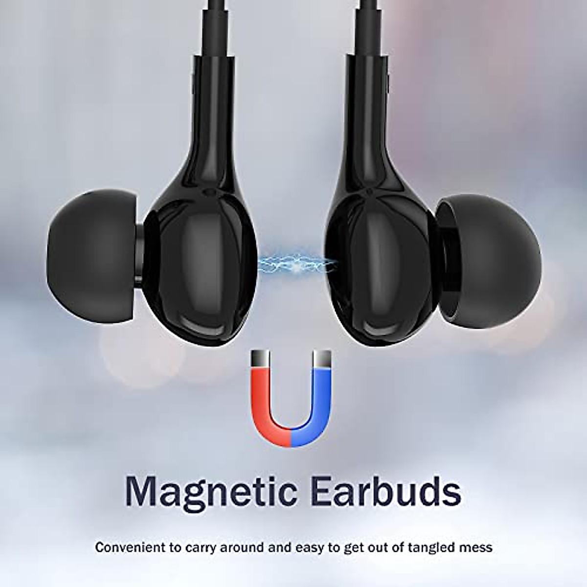 Gsangoo 3.5mm Earbuds Wired with Mic, for Samsung A14 A32 A52 A13 5G Wired in-Ear Headphones 3.5mm Headphone Jack Stereo Magnetic Earphones Wired for Samsung A02s A12 Pixel 4a LG iPad Mini Moto Tablet