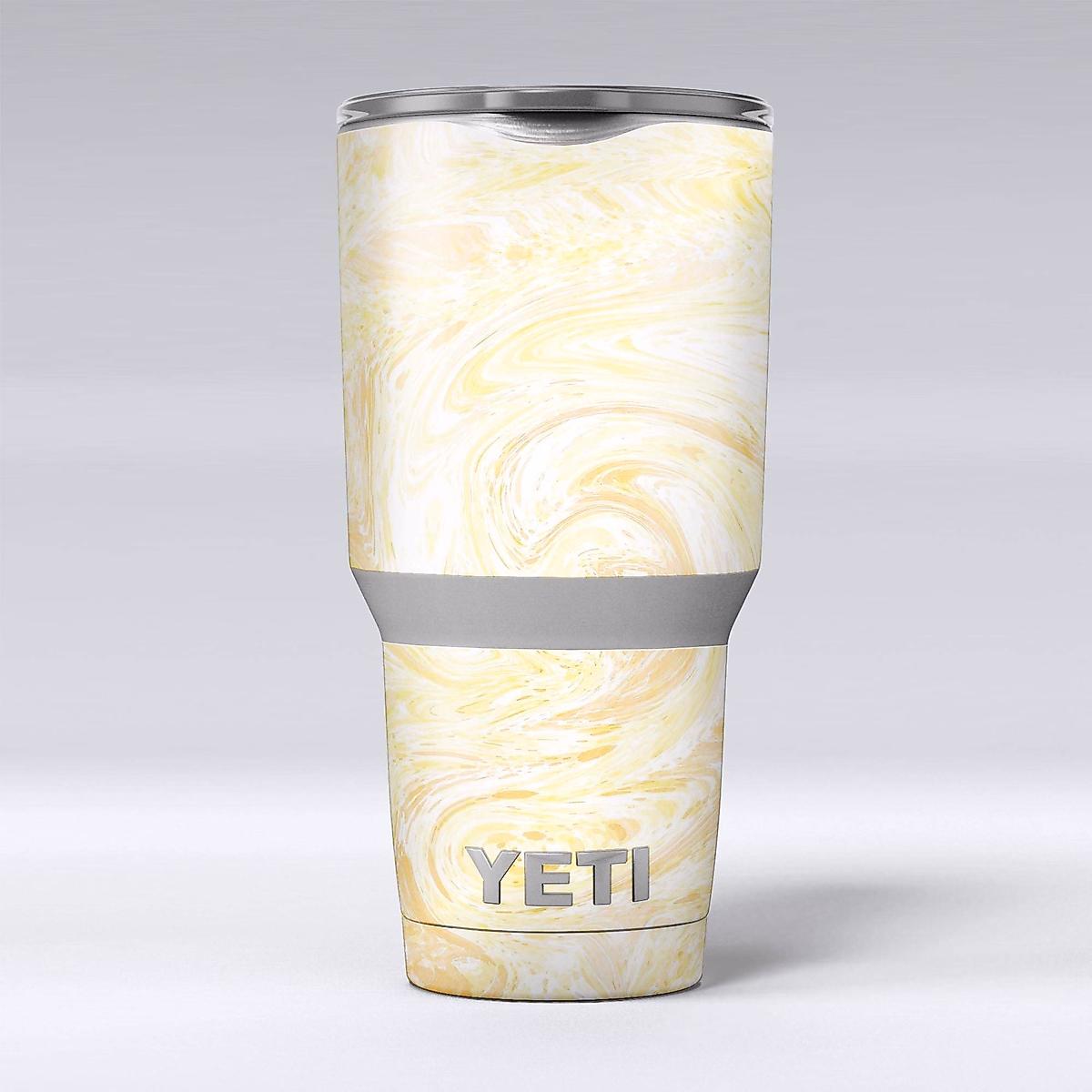 Design Skinz Yellow Slate Marble Surface V21 - Skin Decal Vinyl Wrap Kit Compatible with The Yeti Rambler Cooler Tumbler Cups