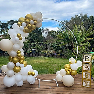 Baby Boxes with Letters - ZHMYBLN Letter Blocks Boxes with 65 Letters & Numbers, 6 Balloon Boxes for Baby Showers & Gender Reveal Parties, Reusable Birthday Decoration Boxes with 48 Balloons